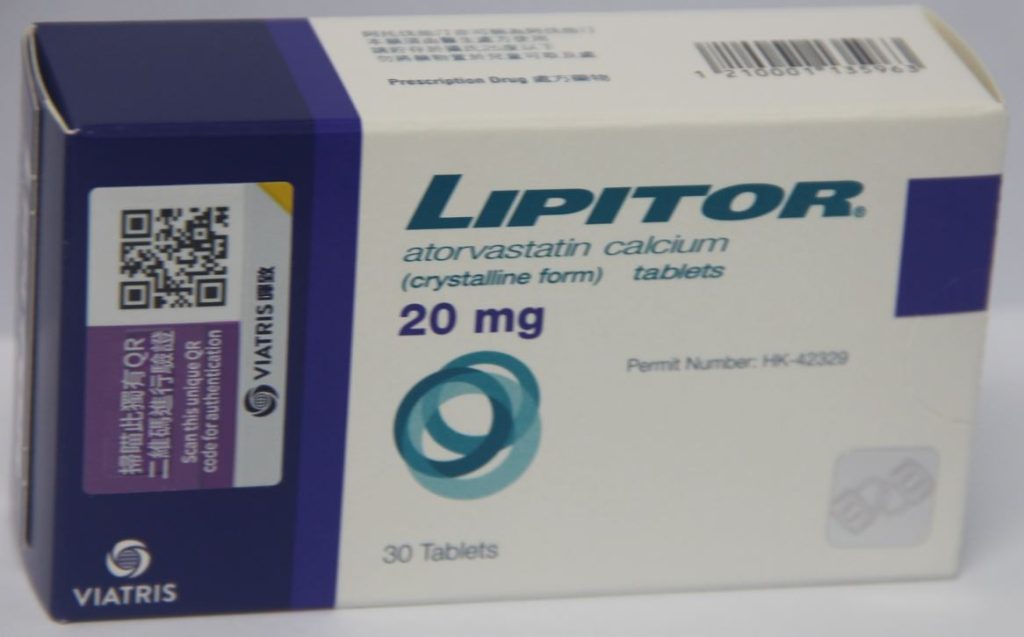 膽固清 Lipitor Tablet 20mg (Atorvastatin Tablet 20mg) – 香港工會聯合會工人醫療所